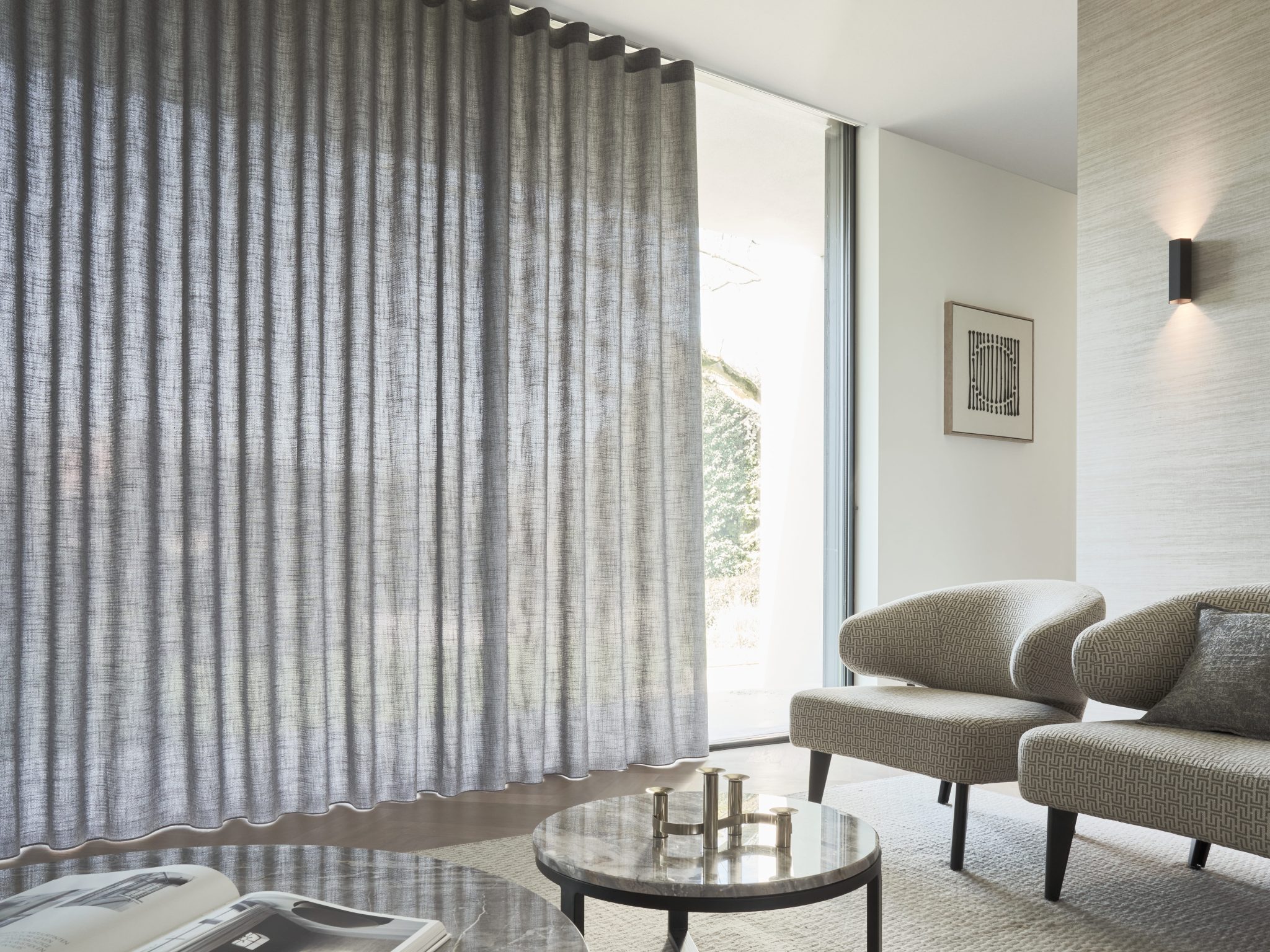 Rideau Sofia gris - Heytens